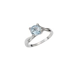 ZEEme Gemstones Ring Silber 925 rhodiniert mit Blautopas (beh.) 7mm