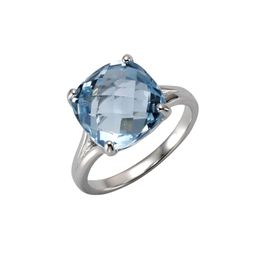 ZEEme Gemstones Ring Silber 925 rhodiniert mit Blautopas (beh.) 12mm