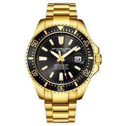Gold und Schwarz Depthmaster Quartz 42mm