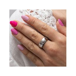 ZEEme Stainless Steel Ring Edelstahl glanz poliert 8mm breit