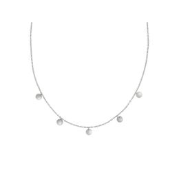ZEEme Silber Halskette 925 Sterling Silber rhodiniert Pl&auml;ttchen-Anh&auml;nger 42+3cm