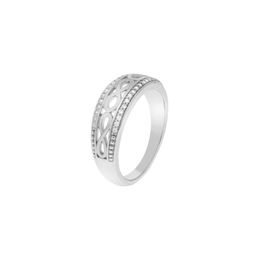ZEEme Silber Ring Silber 925 glanz/mattiert Zirkonia