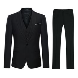 Allthemen Marron Premium Qualit&auml;t Slim Fit 3-teiliger Anzug