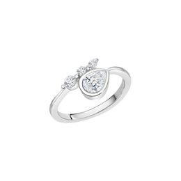 ZEEme Silber Ring Silber 925 rhodiniert mit Zirkonia wei&szlig;