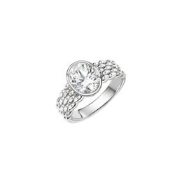 ZEEme Silber Ring 925/- Sterling Silber rhodiniert Zirkonia