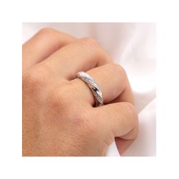 ZEEme Silber Ring Silber 925 rhodiniert mit Zirkonia wei&szlig;