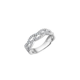 ZEEme Silber Ring Silber 925 rhodiniert mit Zirkonia wei&szlig;