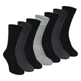 7er-Pack Herren Klassische Anzugsocken - Weiche Atmungsaktive Plain-Dresssocken