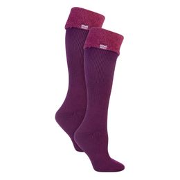 Heat Holders Damen 2er-Pack Wellington Socken mit weichem, geb&uuml;rstetem Innenfutter