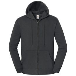 Fruit of the Loom Unisex Erwachsene Ikonisches Premium Vollzip-Hoodie (Helle Grauf&auml;rbung)