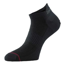 1000 Mile - Herren Ultimate Low Cut Doppel-Lagen Feuchtigkeitsableitende Trainingssocken - Schwarz