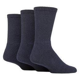 3er Pack Herren Unifarbene Crew Sport Socken - Weiche Baumwolle Alltags Sport Socken