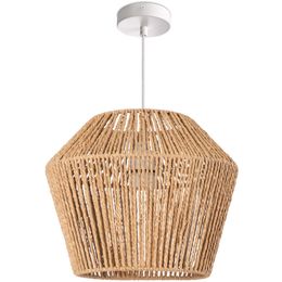 Paco Home Pendelleuchte "Pinto", beige (natur, wei&szlig;), 1, &Oslash; 33cm H: 27cm, Leuchten, Deckenlampe aus Aluminium und Papier, &Oslash; Schirm ca. 33 cm, Fassung E27, Pendelleuchte