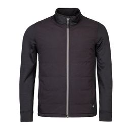 Heat Holders Schwarze Fleece gef&uuml;tterte Herrenjacke mit durchgehendem Rei&szlig;verschluss | W&auml;rmehalter | isolierter wasserdichter Mantel mit Taschen - Schwarz
