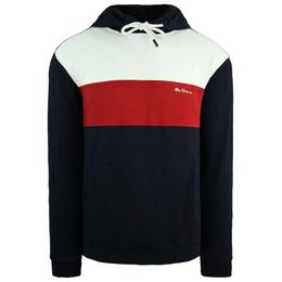 Ben Sherman Panelled Herren-Kapuzenpullover in Marineblau