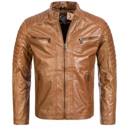 Rock Creek Lederjacke Hellbraun