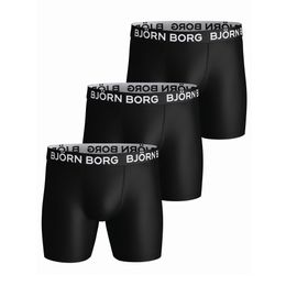 Bj&ouml;rn Borg Bj&ouml;rn Borg - 3er Pack Herren Performance Boxershorts | Sport Unterw&auml;sche Shorts - Schwarz