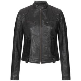 Rock Creek Lederjacke Schwarz