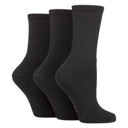 3er-Pack Damen Einfache Crew-Sportstr&uuml;mpfe - Weiche Baumwolle Alltags-Athletiksocken