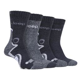 JEEP - 4 Paar Herren Anti Blister dick gepolstert Luxus Boot Socken