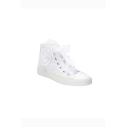Mariselle Perlen Spitzen Braut High-Top Sneaker