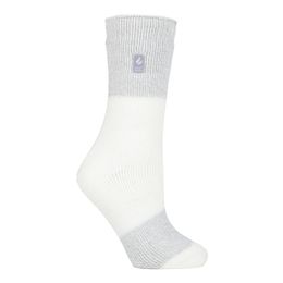 Heat Holders W&auml;rmehalter - Damen Thermosocken f&uuml;r den Winter | Outdoor & Indoor Socken | Kuschelig & Flauschig | Geschenke f&uuml;r Frauen - Elfenbein Silber (Catania)
