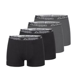 Kappa 4er Set Boxershorts in Schwarz/Anthrazit