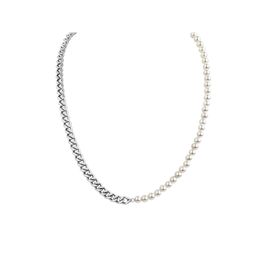 ZEEme Stainless Steel Collier Edelstahl mit Perlen