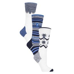 3 Paar Assorted Multipack Ultra Lite Womens Ski Socks | Heat Holders | Womens Funky Retro Knee High Socks - Mix 1