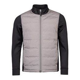 Heat Holders Schwarze Fleece gef&uuml;tterte Herrenjacke mit durchgehendem Rei&szlig;verschluss | W&auml;rmehalter | isolierter wasserdichter Mantel mit Taschen - Grau