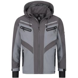 Rock Creek Softshelljacke Grau