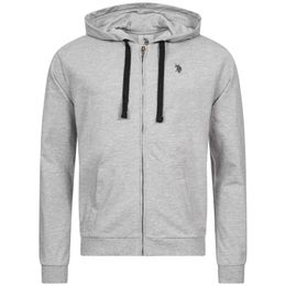 U.S. Polo Assn. Sweatjacke mit Kapuze in Anthrazit
