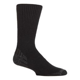 Diabetiker-Walking-Socken f&uuml;r M&auml;nner | IOMI FOOTNURSE | Gepolsterte extra breite nahtlose Socken - Schwarz