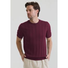 T-Shirt Strick-Tshirt Kurzarm