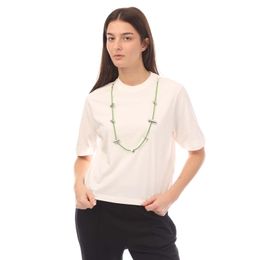 Ambush Einfarbiges STOPPERS Rundhals-T-Shirt mit abnehmbarer Kette in Wei&szlig;