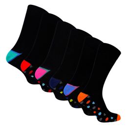6er Pack Herren Socken mit Bambusdesign - Weich, atmungsaktiv, im Alltag tragbar mit Muster