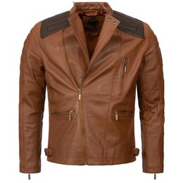 Rock Creek Lederjacke Hellbraun