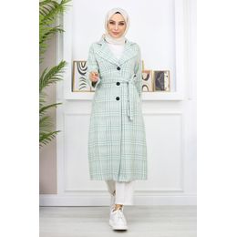 Kariert Chanel Kaschmir Mantel Mintgr&uuml;n