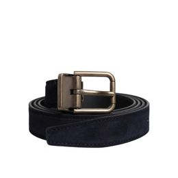 Dolce & Gabbana Dolce & Gabbana Schwarzer Ziegenlederg&uuml;rtel mit Metallverschluss