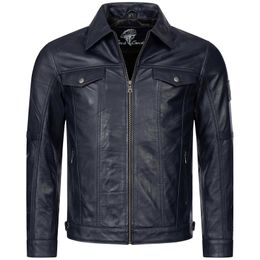 Rock Creek Lederjacke Navy