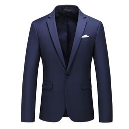 Allthemen Fashion Jakcket Ein Knopf Casual Blazer Navy