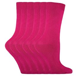 Sock Snob - 6 Paar Damen einfarbige Baumwollsocken
