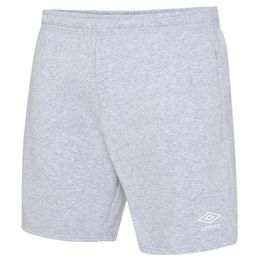 Umbro Herren Club Freizeit Shorts (Grau meliert/Wei&szlig;)
