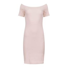 Zartes Blush Rosa Schulterfreies Enges Kleid