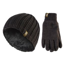 Heat Holders Herren-Thermom&uuml;tze & Handschuh-Set f&uuml;r den Winter | W&auml;rmespender | Fleece gef&uuml;ttert - Khaki Gr&uuml;n