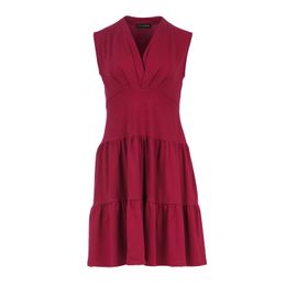 &Auml;rmelloses Jerseykleid in Bordeaux aus Baumwolle
