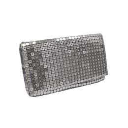 Steuer Modeschmuck Abendtasche Metall Pl&auml;ttchen mit Kristallen
