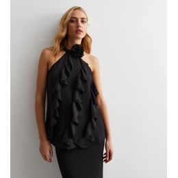 Neckholder-Top mit R&uuml;schendetail