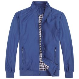 Allthemen Herren Bomberjacke mit Stehkragen, &uml;&sup1;bergangsjacke f&uml;&sup1;r den Herbst, l?ssige Sportjacke Blau