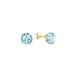 Diamonds by Ellen K. Fascination by Ellen K. Ohrstecker Gold 585 mit echtem Blautopas (beh.) 7mm